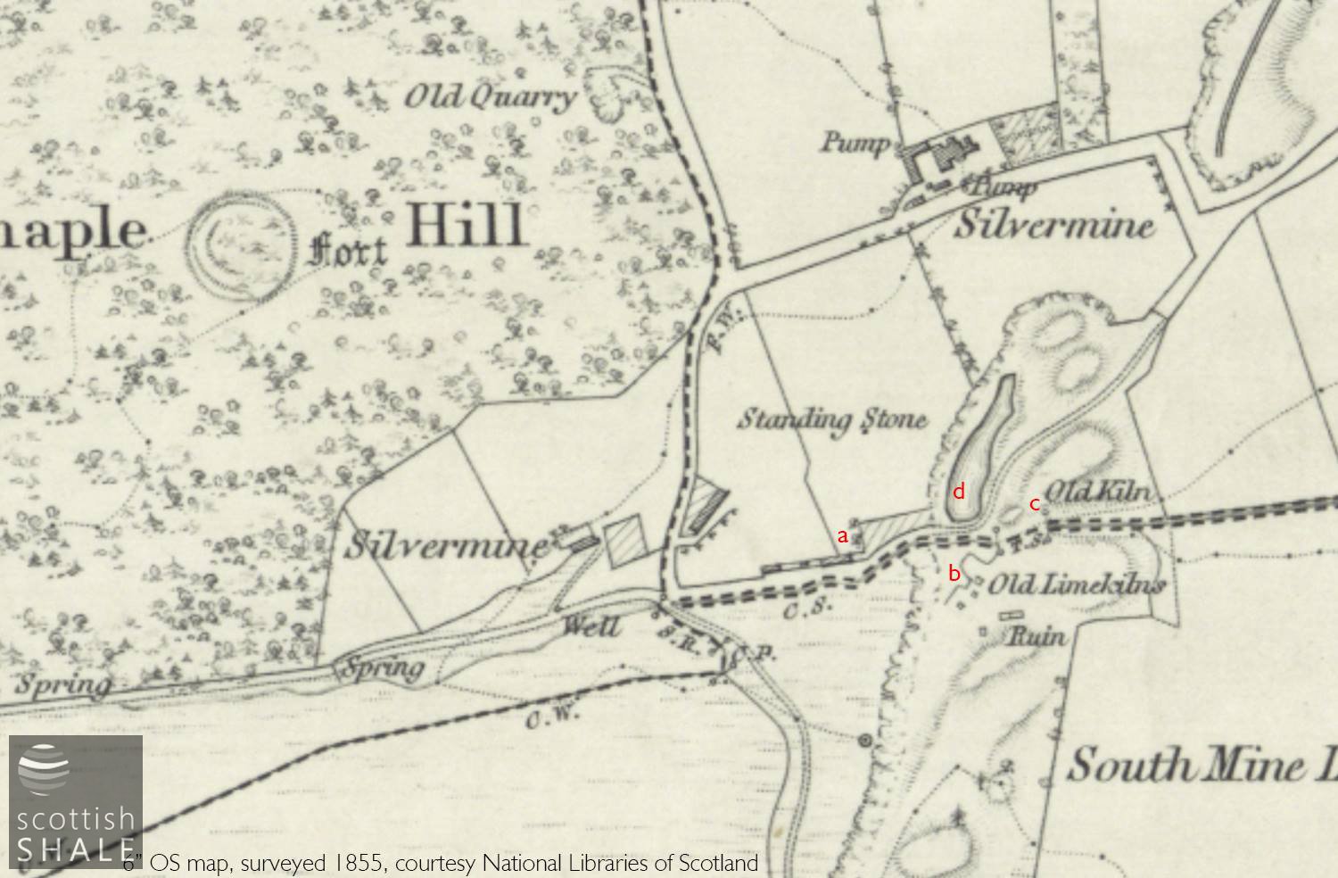 Limestone at the Silver Mines - Scottish Shale