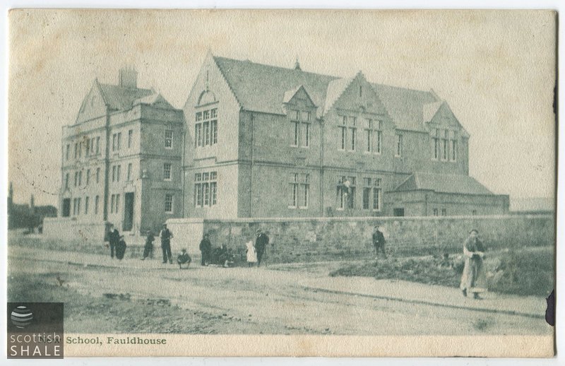 Postcard - "New School, Fauldhouse" - Scottish Shale