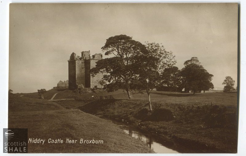 Postcard - "Niddry Castle Near Broxburn" - Scottish Shale